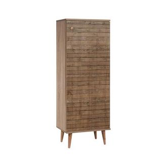 Dmora Schuhregal Deimos 50x38x135 cm Braun 16 Paar, 7 B&ouml;den, 8 F&auml;cher