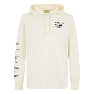 Diesel Neutraler Hoodie mit Logo - - Sweatshirts & Hoodies - Herren - Beige - M