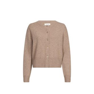 Saison 1865 Cardigan duveteux &agrave; col rond en cachemire