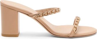 Stuart Weitzman Femme, Chaussures, Beige, Taille: 38 1/2 EU Soluxe Crystal Slide 75