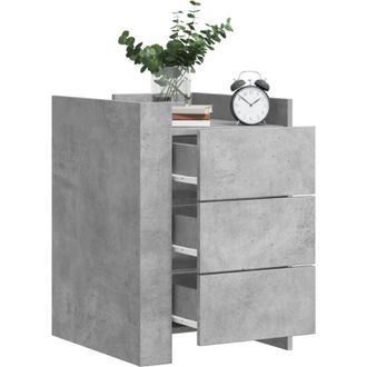 vidaXL Nachttisch Betongrau 45x50x65 cm Holzwerkstoff - Vidaxl