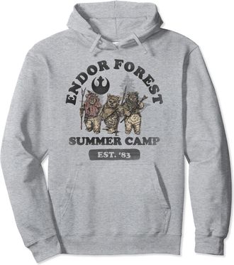 Star Wars Ewok Endor Camp Est 83 Poster Pullover Hoodie