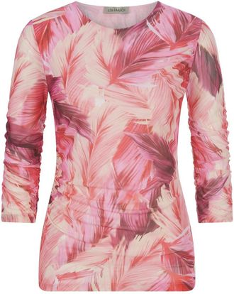 Uta Raasch Mesh-Shirt Rundhals-Ausschnitt Uta Raasch rot