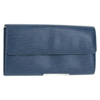 Louis Vuitton Portefeuille en cuir Pre-owned - Femme - Pre-owned - Bleu - Taille: ONE Size