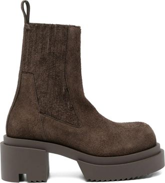 Rick Owens bottines Beatle Bogun 70 mm - Marron