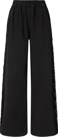 Pinko Pinko, Femme, Pantalons, Noir, Taille: 42 FR Wide Pantalons