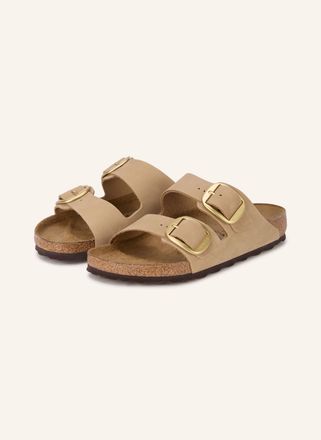 Birkenstock Pantoletten Arizona Big Buckle Lenb beige