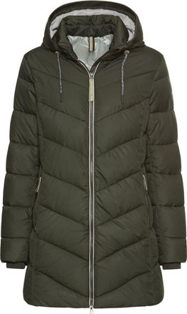 Camel Active Damen Wattierte Jacke mit Abnehmbarer Kapuze Waldgrün, womenswear-42