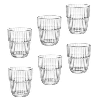Bormioli Rocco Barshine 6er Set Saftbecher aus Glas, Juice, 21cl