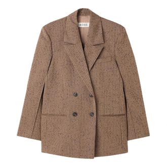 R&oacute;he Femme, Vestes, Brun, Taille: 36 FR Double Breasted Blazer