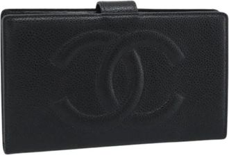Chanel Portefeuille Long Pre-owned - Femme - Pre-owned - Noir - Taille: ONE Size