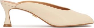 Kazar Femme, Chaussures, Beige, Taille: 41 EU Mules en cuir &agrave; talon bas