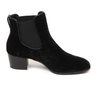 Hogan Samt Ankle Boot mit elastischem Piping - - Shoes - Damen - Schwarzk - 36 EU