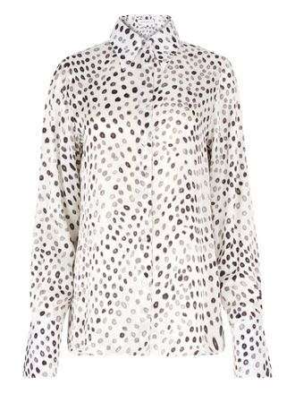 Nina Ricci chemise &agrave; pois - Blanc