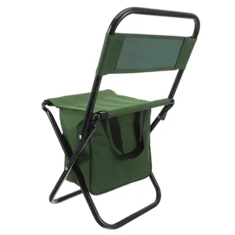 Supvox Multifunktionaler Faltbarer Campingstuhl mit Stauraum Kompakt und Stabil Leichter Klapphocker für Angeln Reisen Garten und Outdoor aktivitäten Grün