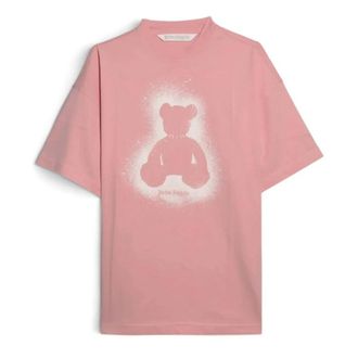 Palm Angels Femme, Tops, Rose, Taille: 36 FR Spray Bear Loose Tee