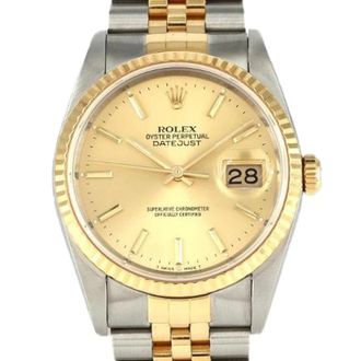 Rolex Pre-owned Datejust 16233 Acier Inoxydable x Or Jaune Automatique - Homme - Pre-owned - Jaune - Taille: ONE Size