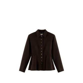 ARAKII Veste p&eacute;plum en laine m&eacute;lang&eacute;e