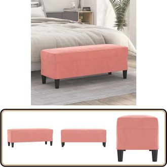 vidaXL Vidaxl - Sitzbank Rosa 100x35x41 cm Samt - Sitzbank - Rosa - Samt - Sofa - Lounge Möbel
