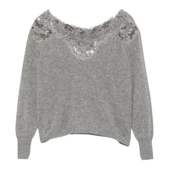 Ermanno Scervino Maglia Scollo Barca - - Knitwear - Damen - Grau - M