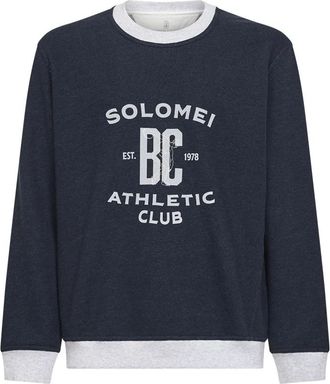 Brunello Cucinelli Homme, Sweatshirts et sweats &agrave; capuche, Bleu, Taille: XL Logo Cotton SweaT-shirt