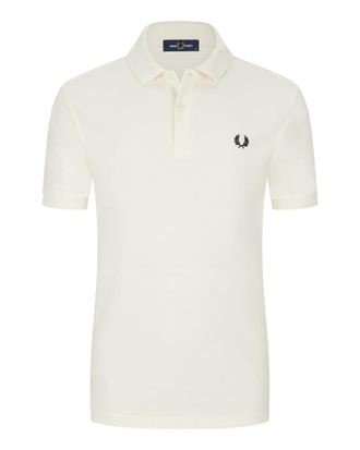 Fred Perry Unifarbenes Piqu&eacute;-Poloshirt mit Logo-Stickerei in