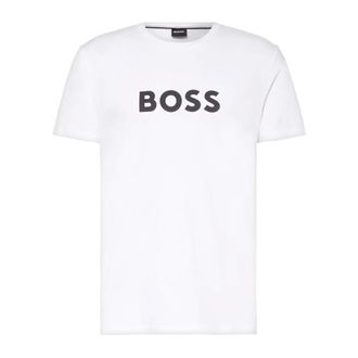 HUGO BOSS Homme, Tops, Blanc, Taille: XL T-Shirt MC Coton Logo
