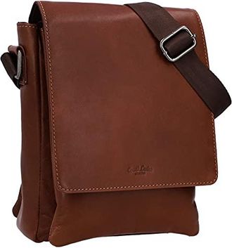 Gusti Colby Sac à bandoulière en cuir pour homme et femme Marron, marron foncé, Einheitsgröße