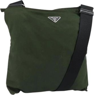 Prada unisex, Pre-owned, Vert, Taille: ONE Size Sac bandoulière en nylon Vintage Pre-owned