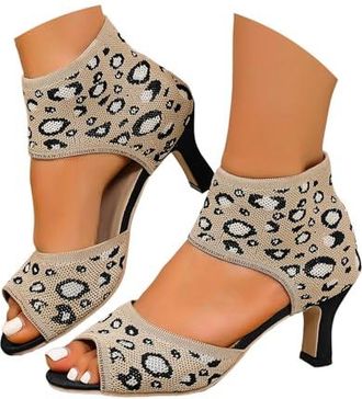 Generic Sandales &agrave; talons hauts pour femme, c&ocirc;t&eacute; creux, Stiletto Peep Toe, Sandales romaines Escarpins Sandales de travail confortables Mode d&eacute;t&eacute; Sandales de 