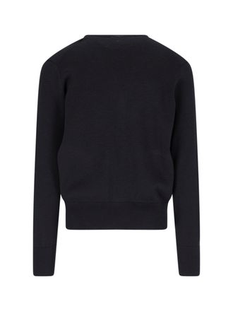 Ami Mens Ami Sweaters Black Wool
