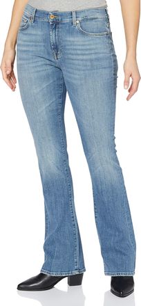 7 For All Mankind Womens Bootcut Jeans, Light Blue, 32