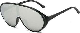 Generic Lunettes De Soleil Sport &Agrave; Grande Monture For Hommes, Dext&eacute;rieur For Femmes, For Les Vacances Et D&eacute;placements(Silver)