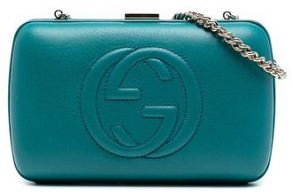 Gucci Hobo Bags - Leather Soho Clutch on Chain - Gr. unisize - in Blau - für Damen