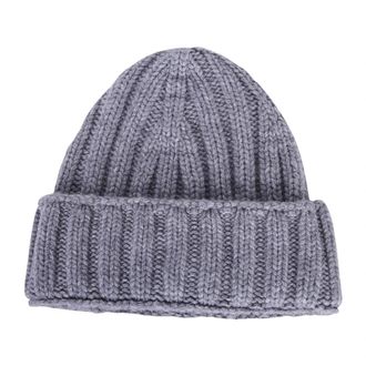 Dell'Oglio Gerippte Strickm&uuml;tze - - Accessories - Herren - Grau - ONE SIZE