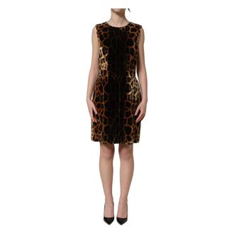 Dolce & Gabbana &Auml;rmelloses Etui-Minikleid - - Dresses - Damen - Braun - XS