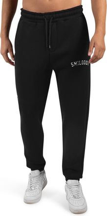 Smilodox Jogginghose Herren Kayson, Oversize Freizeithose mit Rei&szlig;verschlusstaschen, weichem, flauschigem und warmem Material, Tunnelzug am Bund, Logo, Sweatho