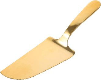 Holibanna Kuchenschaufel Edelstahl mit Gezahntem Rand Metallspatel f&uuml;r Backen und Kochen K&uuml;chenwerkzeug in Gold