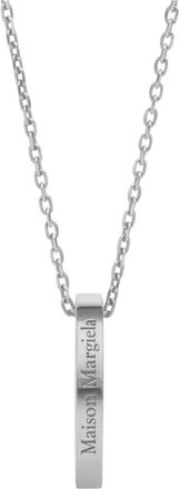 Maison Margiela unisex, Accessoires, Gris, Taille: ONE Size Logo Reference Necklace with Ring 3 mm