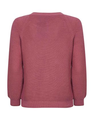 Max Mara Womens Antique Rose Knit Sweater Pink Cotton