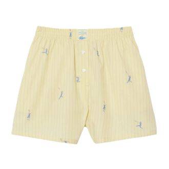 Lacoste Femme, Shorts, Beige, Taille: 40 FR Cotton Poplin Jacquard Boxer Shorts