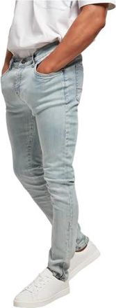 Urban Classics Homme Slim Fit Zip Jeans Pantalons,Délavé Léger.,29W / 32L