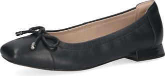 Caprice Damen Ballerinas aus Leder mit Blockabsatz, Blau (Ocean Nappa), 42 EU