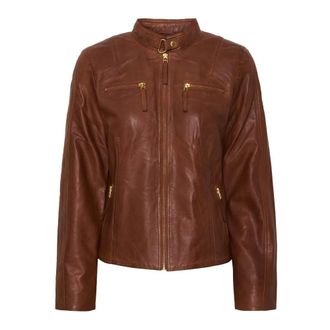 Notyz Notyz - Veste en cuir - Femme - Vestes - Brun - Taille: 40 FR