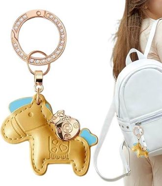 Generico Breloque cheval | Nouvel An chinois 2026 mignon d&eacute;cor, porte-cl&eacute;s &agrave; breloque cheval mignon pour sac &agrave; main, voiture, bureau, voyage, vacances, adultes