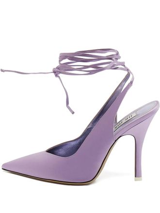The Attico escarpins à lacets 115 mm - Violet