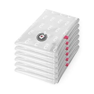 Compactor ASPISPACE Vakuum-Kompressionsbeutel XL (80x130 cm), Set mit 6 St&uuml;ck, Transparent