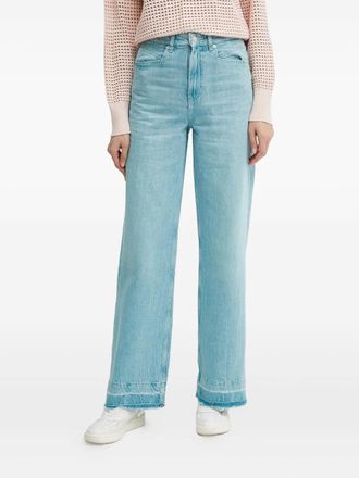 BOSS jean à bords francs - Bleu