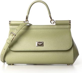 Dolce & Gabbana Femme, Sacs, Vert, Taille: ONE Size Sac &agrave; main Medium Sicily
