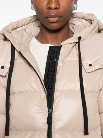 Peuterey Hooded Quilted Down Jacket - Beige